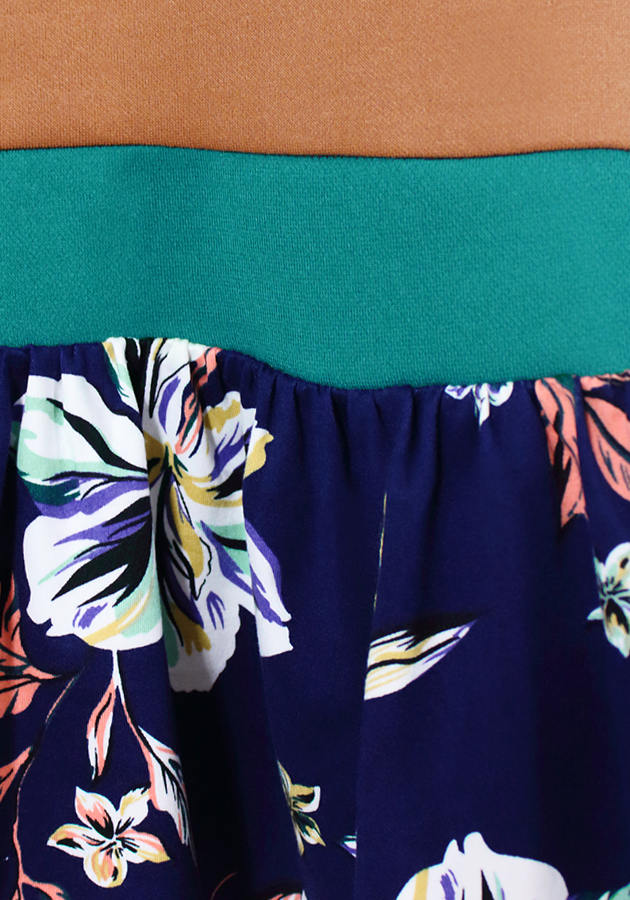 Contrast Shirred Dress | Syala Collections